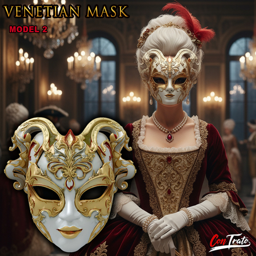 Second Life Marketplace - [ConTrato] Venetian Mask Model 2